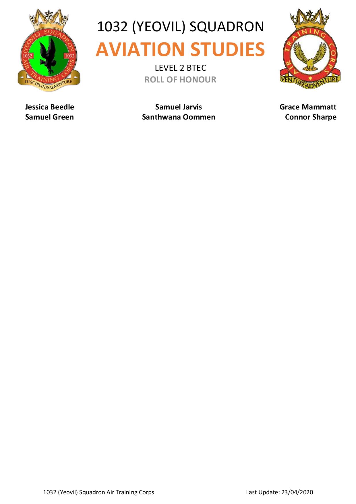 1032 (Yeovil) Squadron RAF Air Cadets